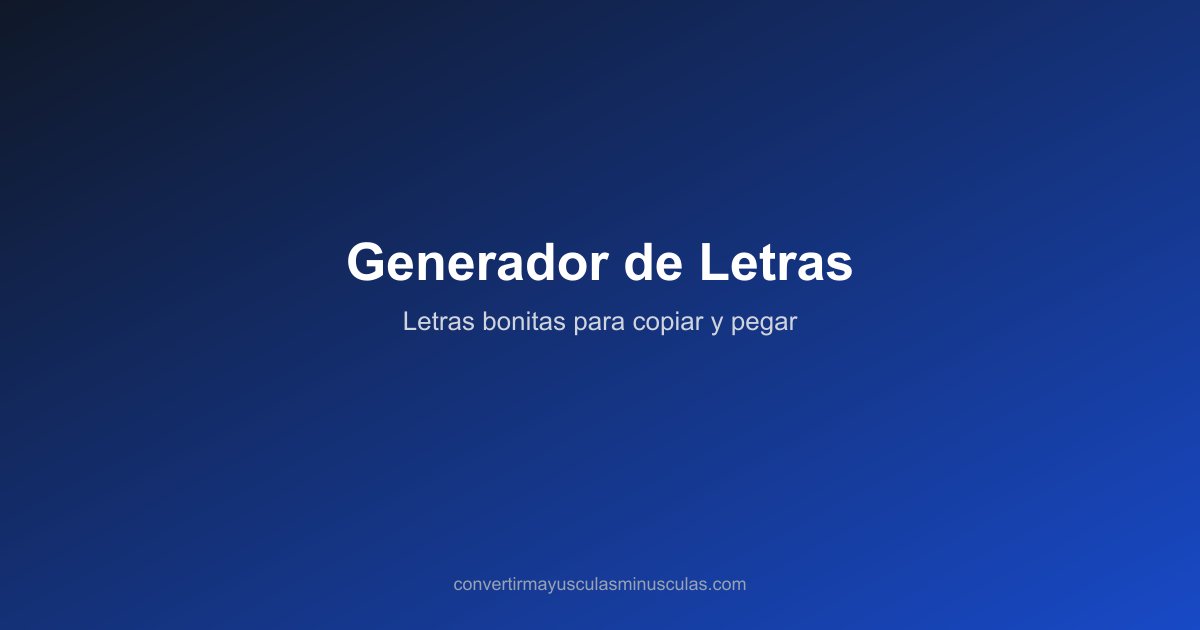 Letras en Negrita para Copiar y Pegar