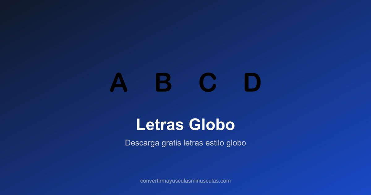 Letras Globo para Imprimir - Abecedario PDF Gratis
