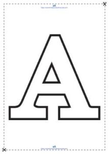 Letra A para Imprimir y Colorear Grande 🅰【PDF】