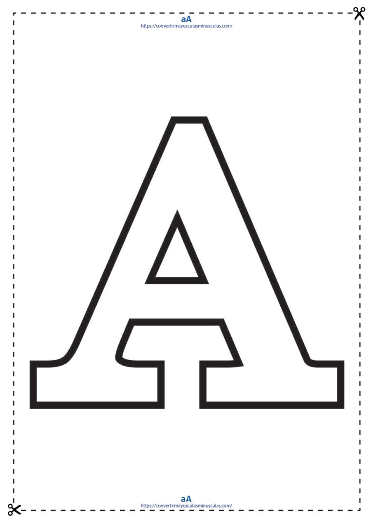 ᐅ Letra A Mayúscula Estilo Clásico Para Imprimir【PDF】 ️2024