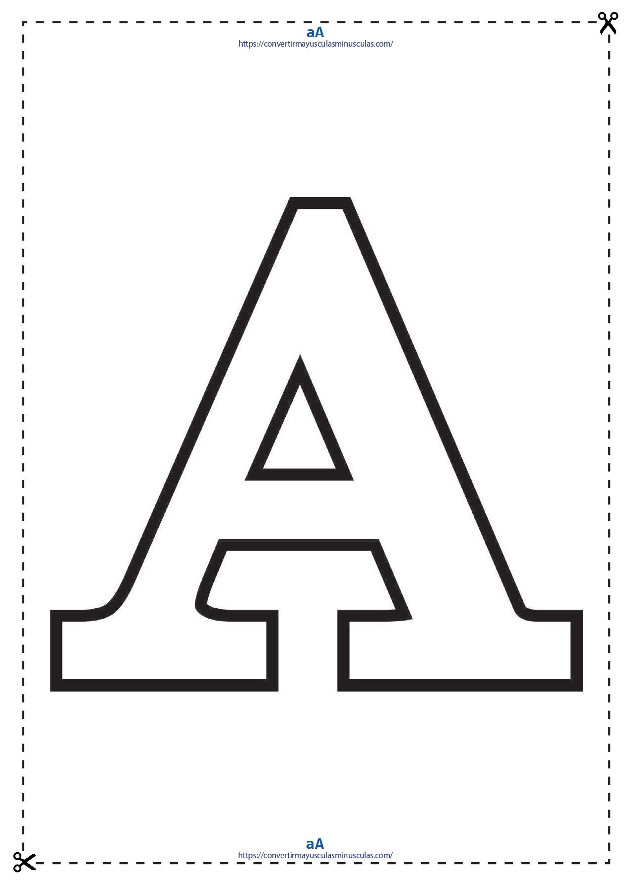 ᐅ Letra A Mayúscula Estilo Clásico Para Imprimir【PDF】 ️2026