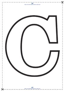 ᐅ Letra C Mayúscula Estilo Clásico Para Imprimir【PDF】 ️2024