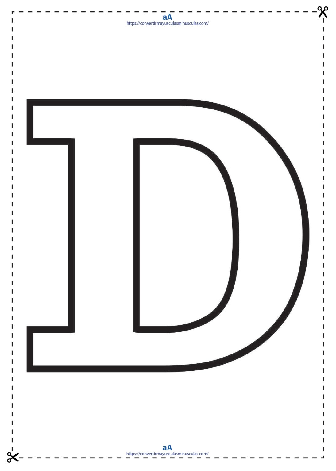 ᐅ Letra D Mayúscula Estilo Clásico Para Imprimir【PDF】 ️2026