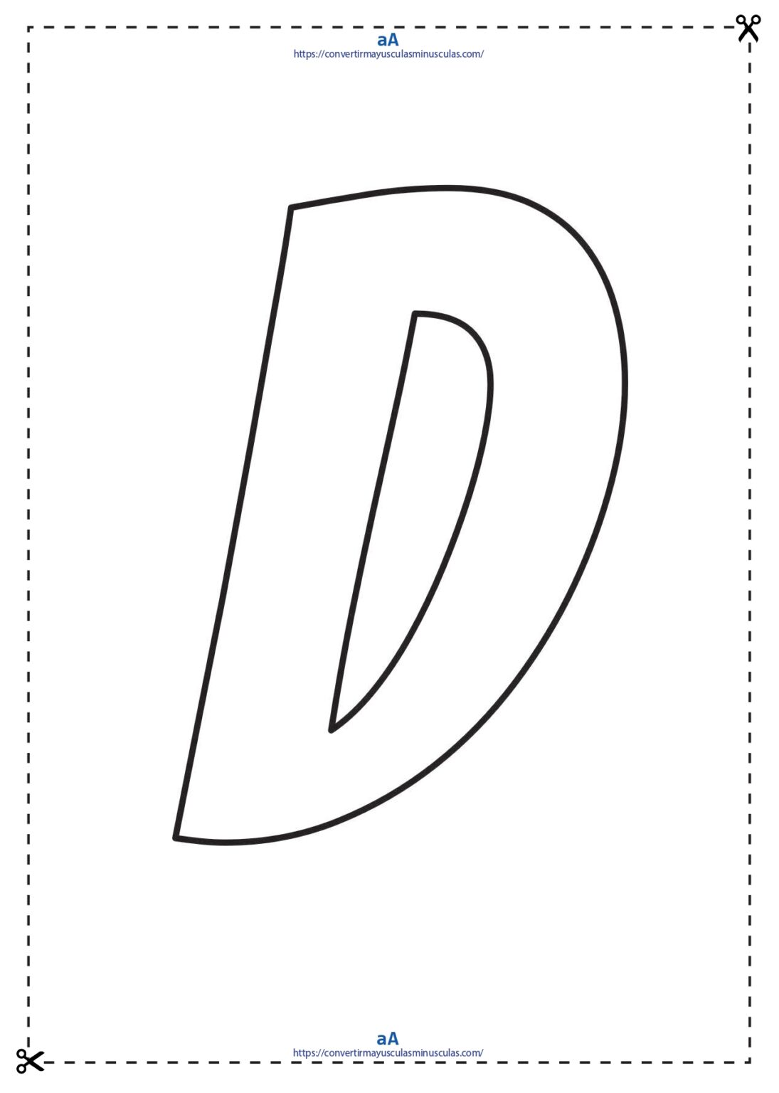 ᐅ Letra D Mayúscula Estilo Cómic Para Imprimir【PDF】 ️2024