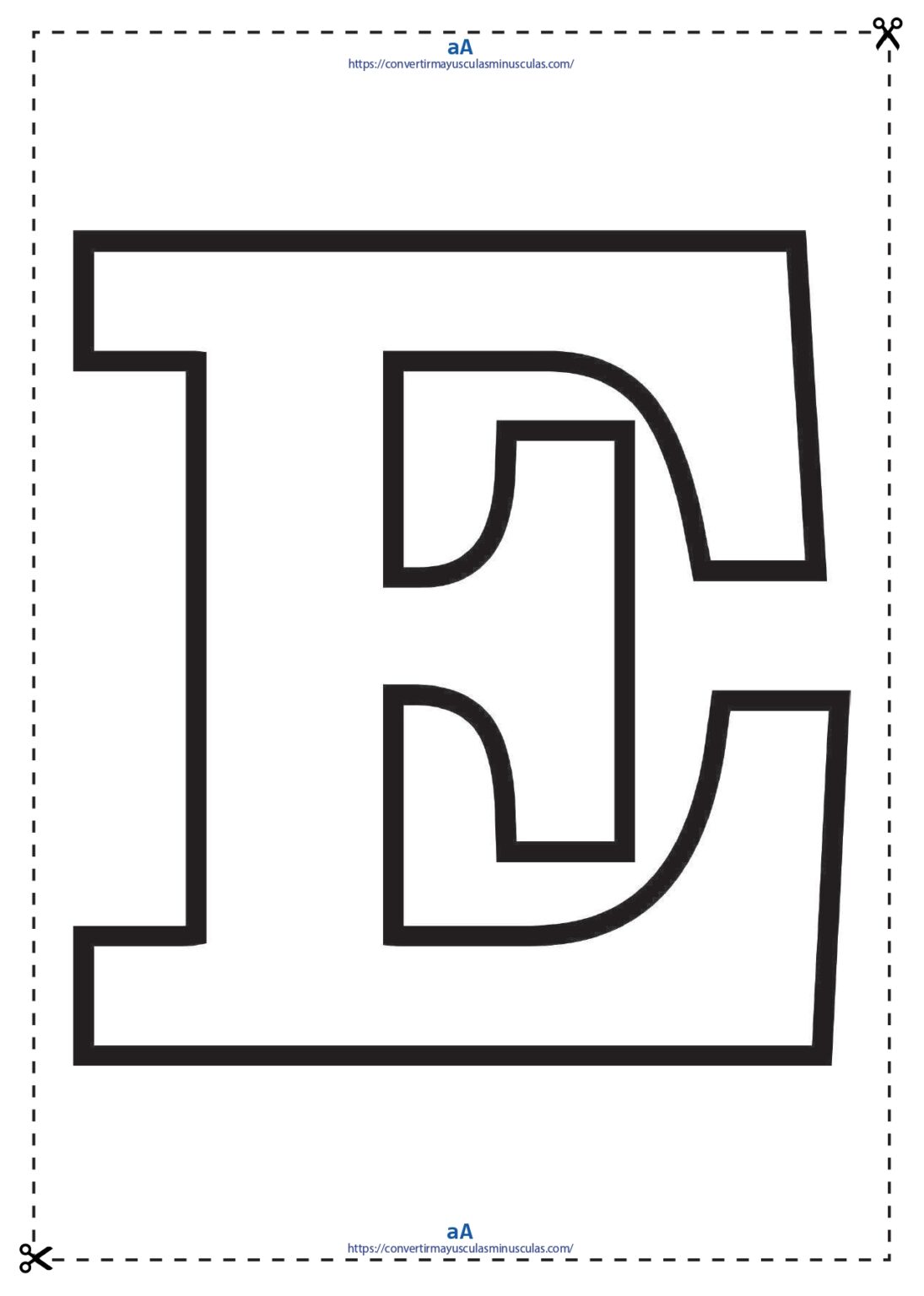 ᐅ Letra E Mayúscula Estilo Clásico Para Imprimir【PDF】 ️2024