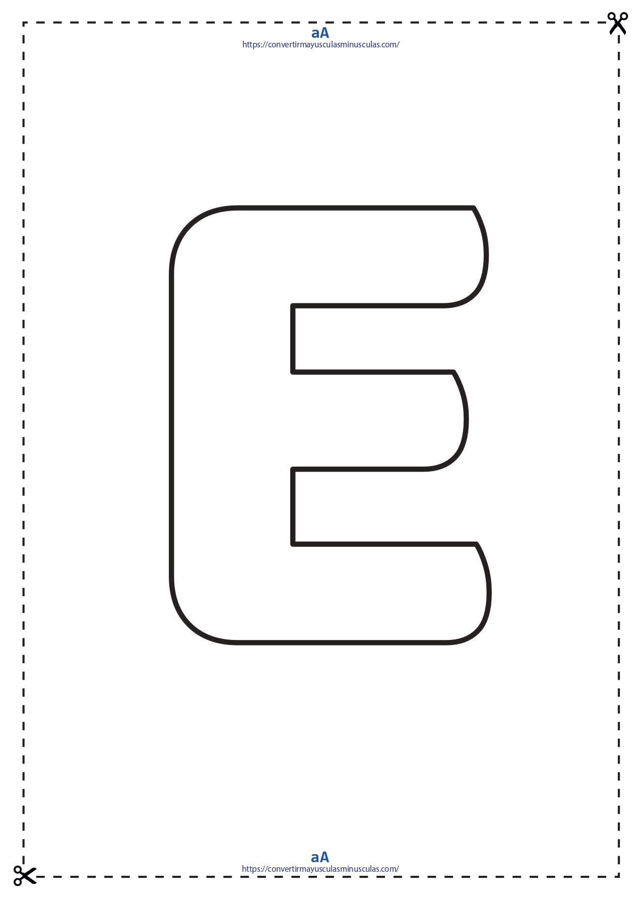 ᐅ Letra E Mayúscula Estilo Globo Para Imprimir【PDF】 ️2024