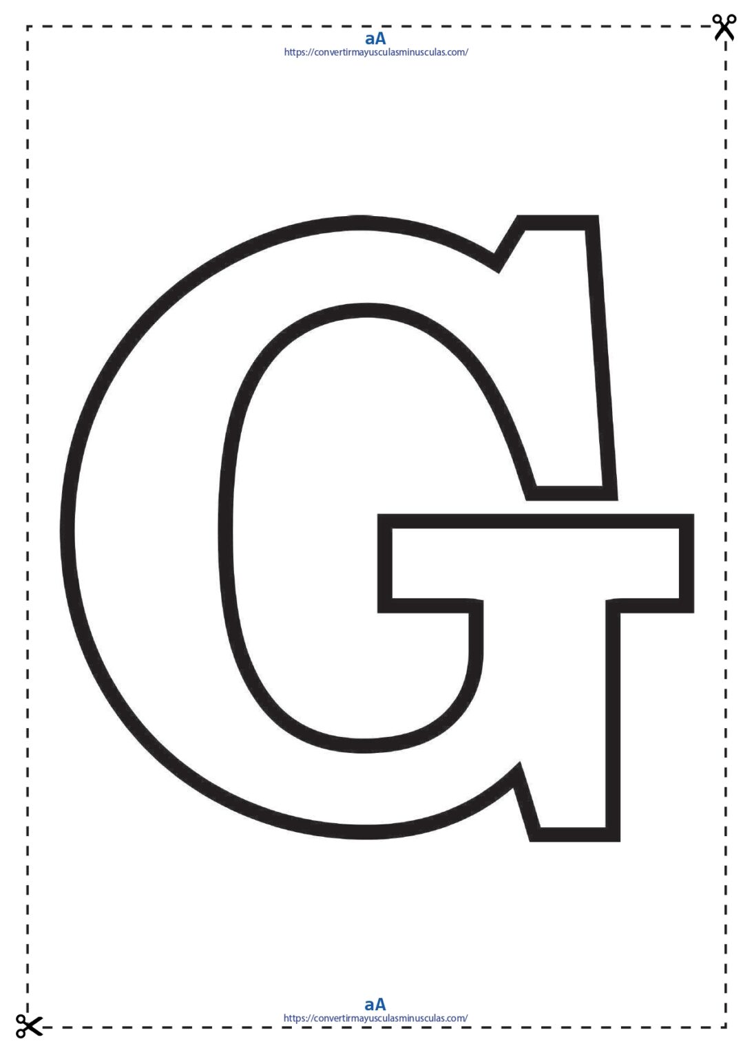 ᐅ Letra G Mayúscula Estilo Clásico Para Imprimir【PDF】 ️2024
