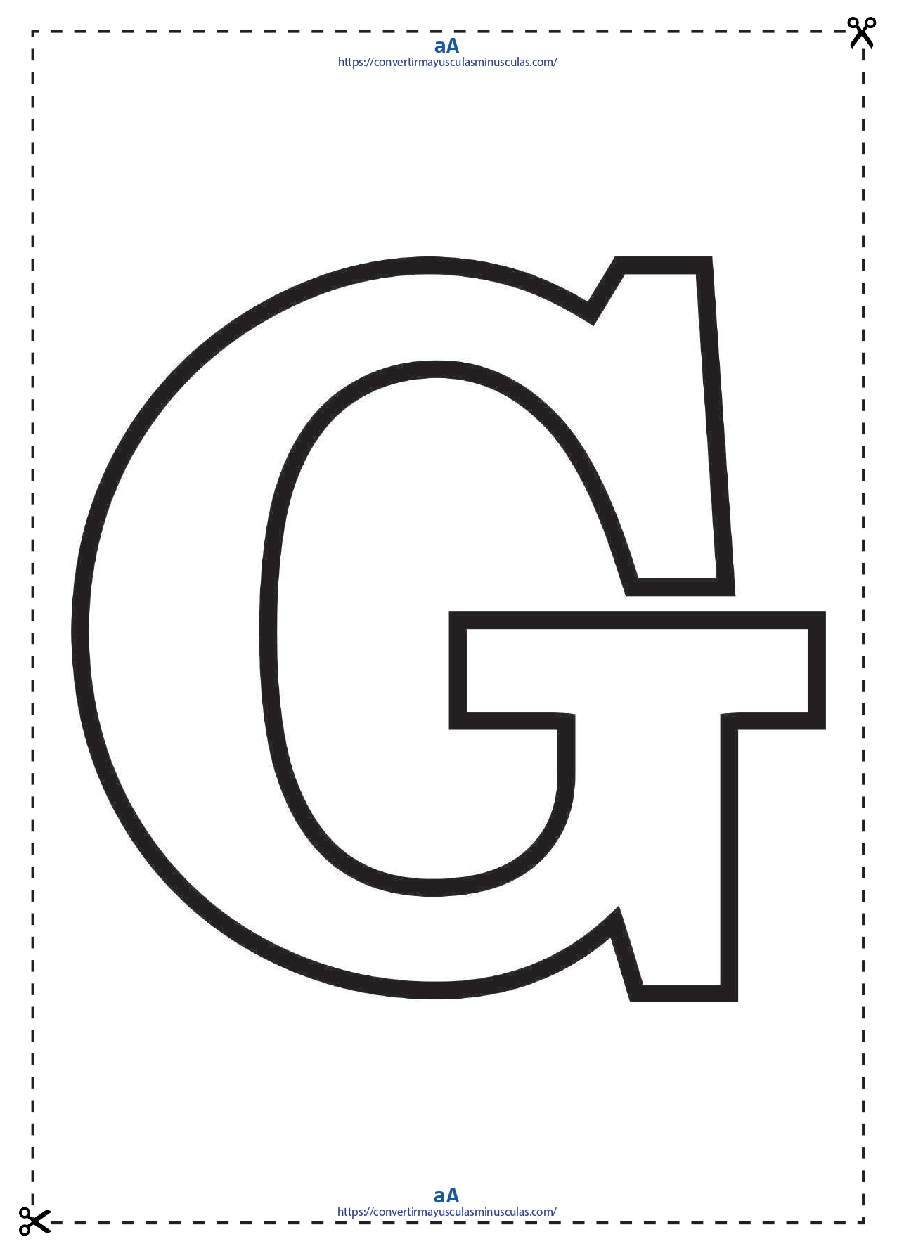 ᐅ Letra G Mayúscula Estilo Clásico Para Imprimir【PDF】 ️2024