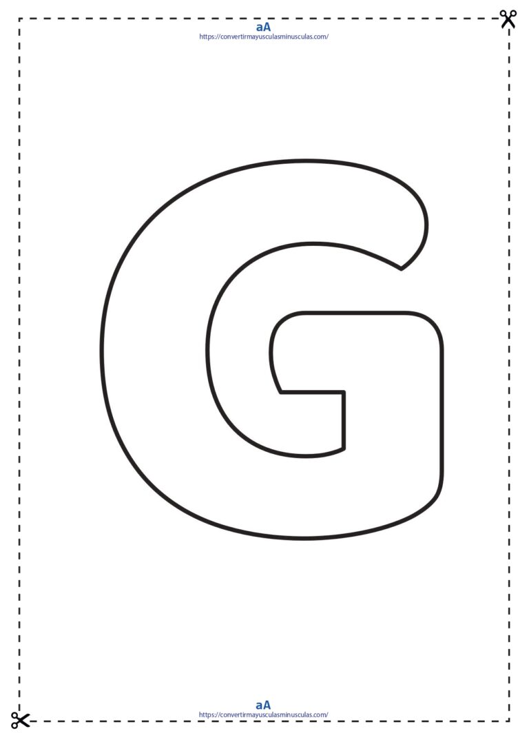 ᐅ Letra G Mayúscula Estilo Globo Para Imprimir【PDF】 ️2026