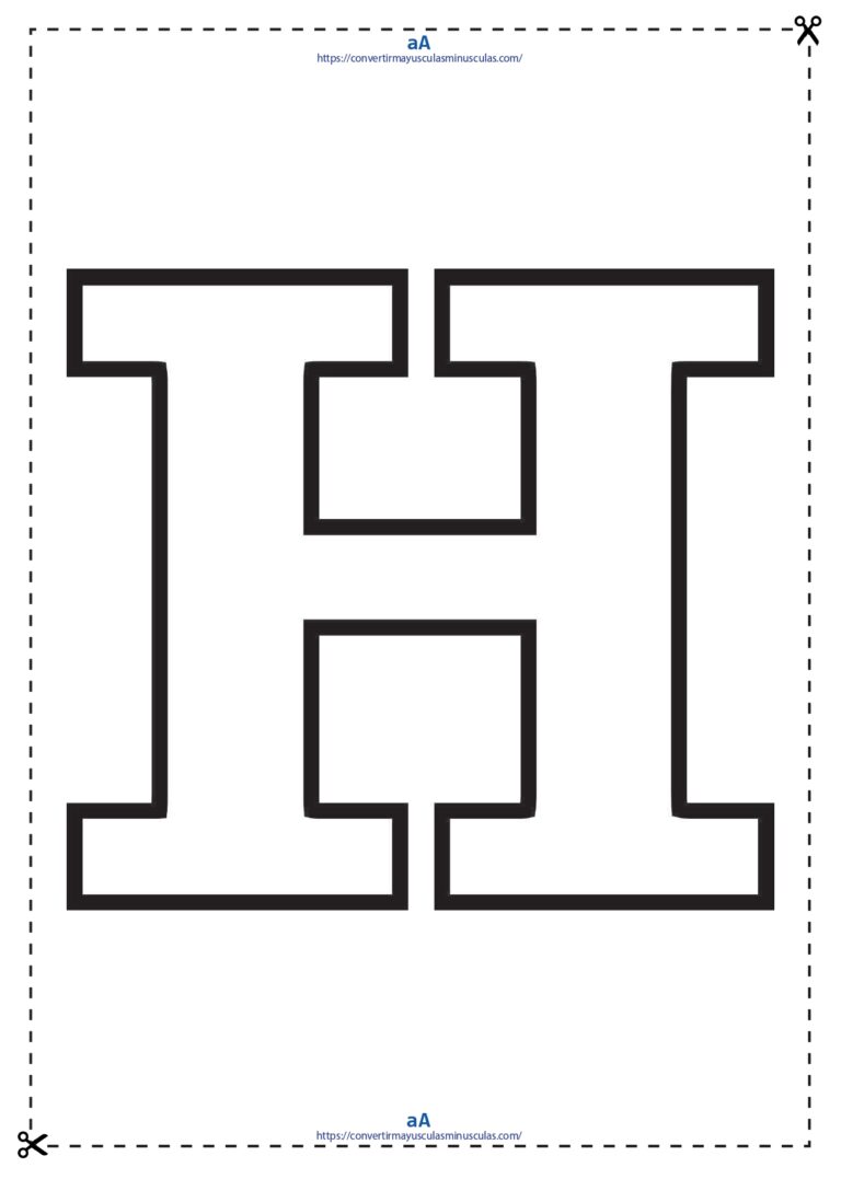 ᐅ Letra H Mayúscula Estilo Clásico Para Imprimir【PDF】 ️2024