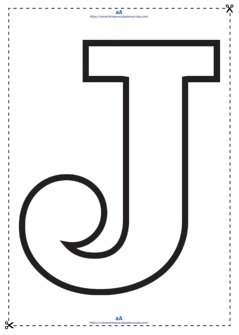 ᐅ Letra J Mayúscula Estilo Clásico Para Imprimir【PDF】 ️2026