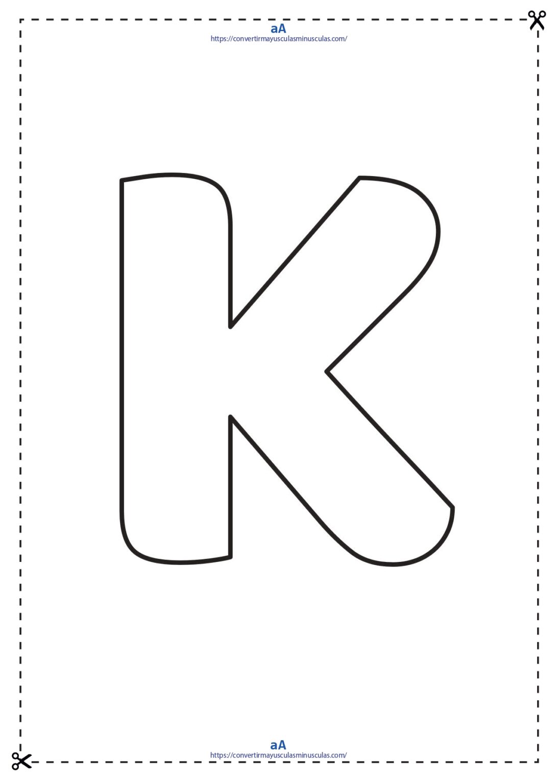 ᐅ Letra K Mayúscula Estilo Globo Para Imprimir【PDF】 ️2024