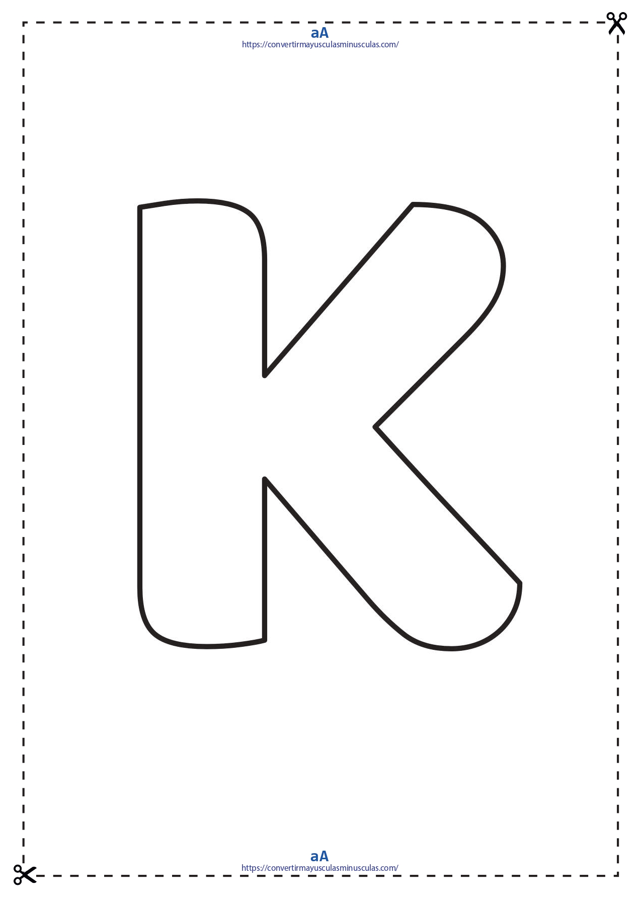 ᐅ Letra K Mayúscula Estilo Globo Para Imprimir【PDF】 ️2024