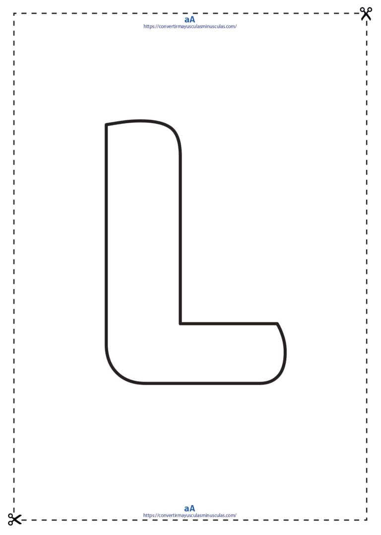 ᐅ Letra L Mayúscula Estilo Globo Para Imprimir【PDF】 ️2024