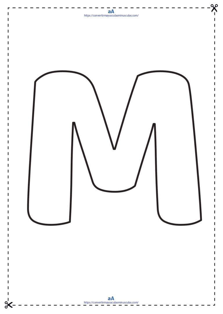 ᐅ Letra M Mayúscula Estilo Globo Para Imprimir【PDF】 ️2024