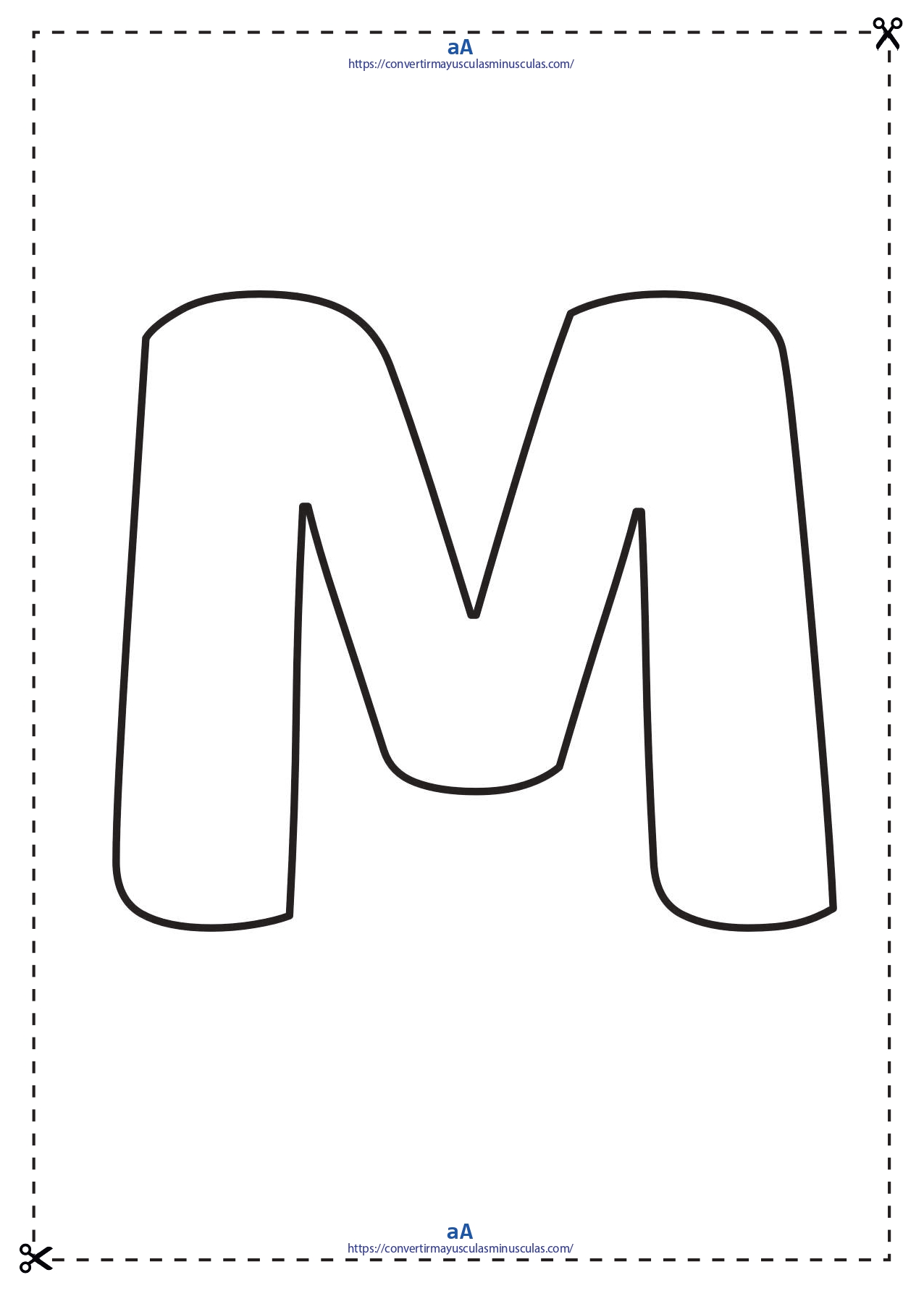 ᐅ Letra M Mayúscula Estilo Globo Para Imprimir【PDF】 ️2024