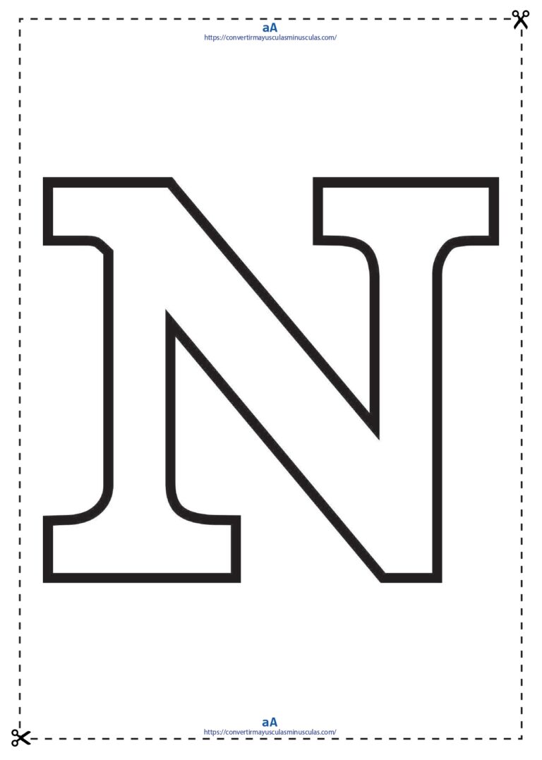 ᐅ Letra N Mayúscula Estilo Clásico Para Imprimir【PDF】 ️2026