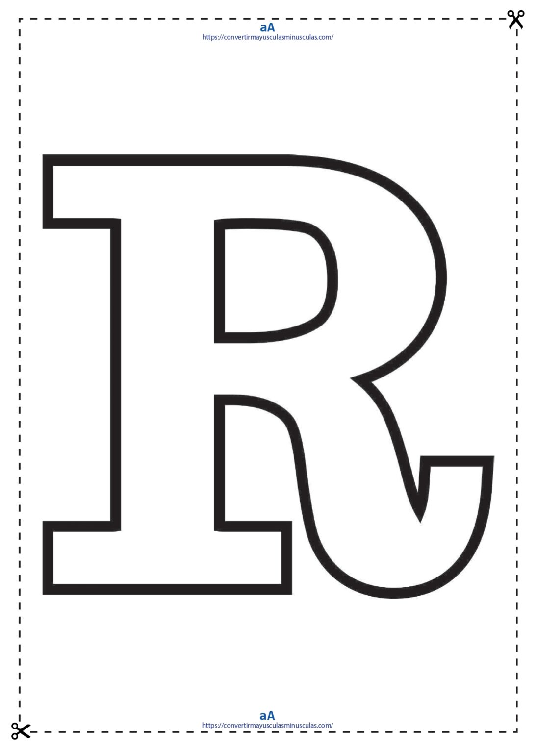 ᐅ Letra R Mayúscula Estilo Clásico Para Imprimir【PDF】 ️2025