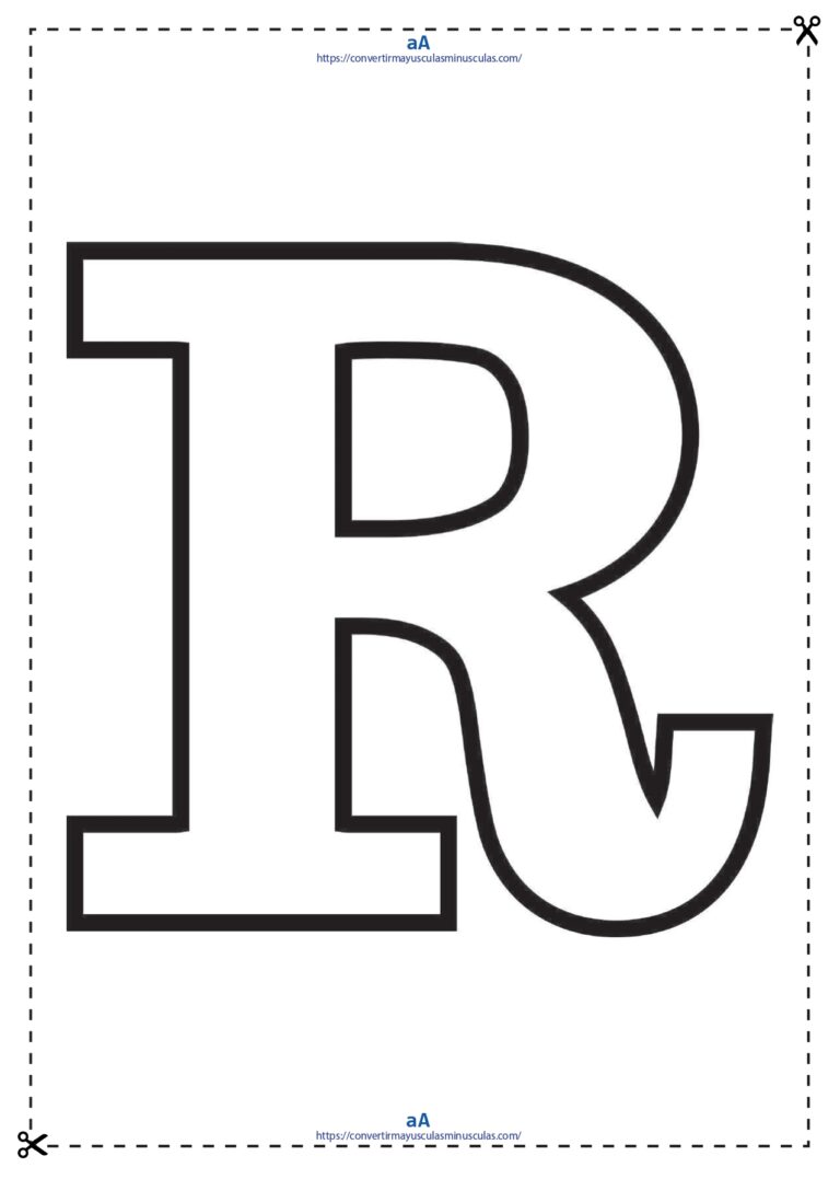 ᐅ Letra R Mayúscula Estilo Clásico Para Imprimir【PDF】 ️2025