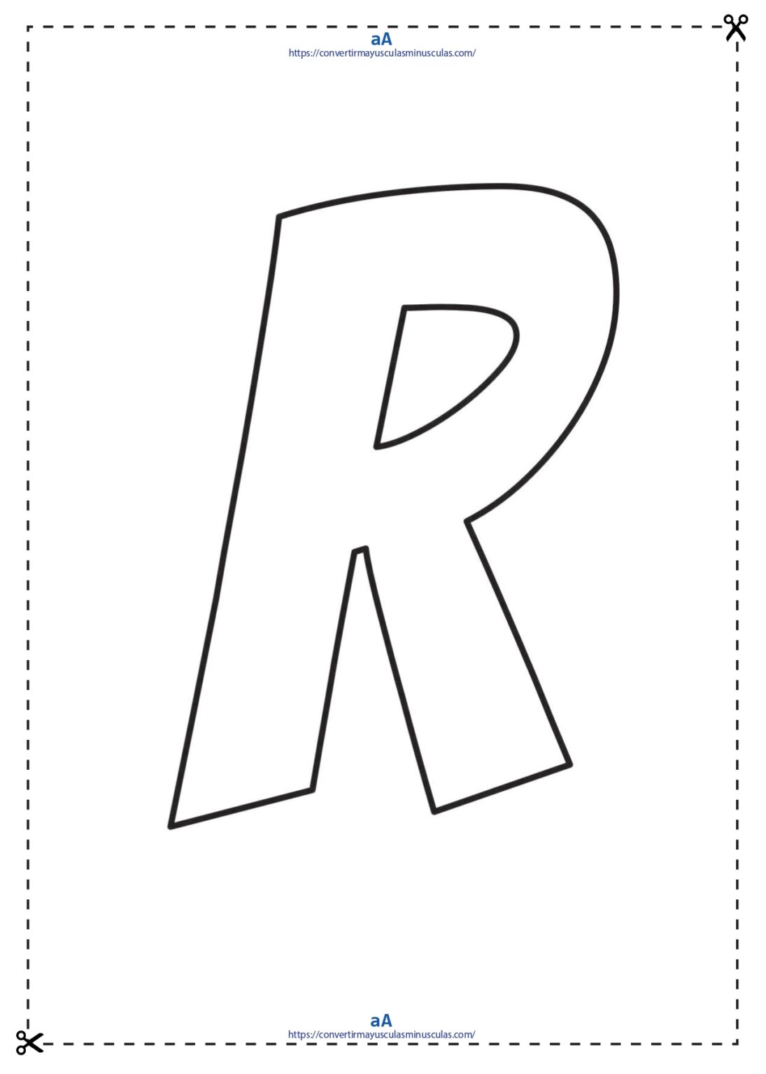 ᐅ Letra R Mayúscula Estilo Cómic Para Imprimir【PDF】 ️2024