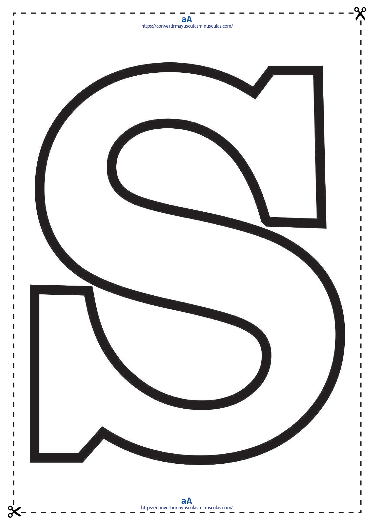 ᐅ Letra S Mayúscula Estilo Clásico Para Imprimir【PDF】 ️2024