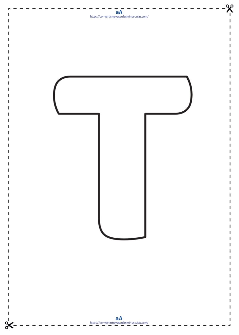 ᐅ Letra T Mayúscula Estilo Globo Para Imprimir【PDF】 ️2026