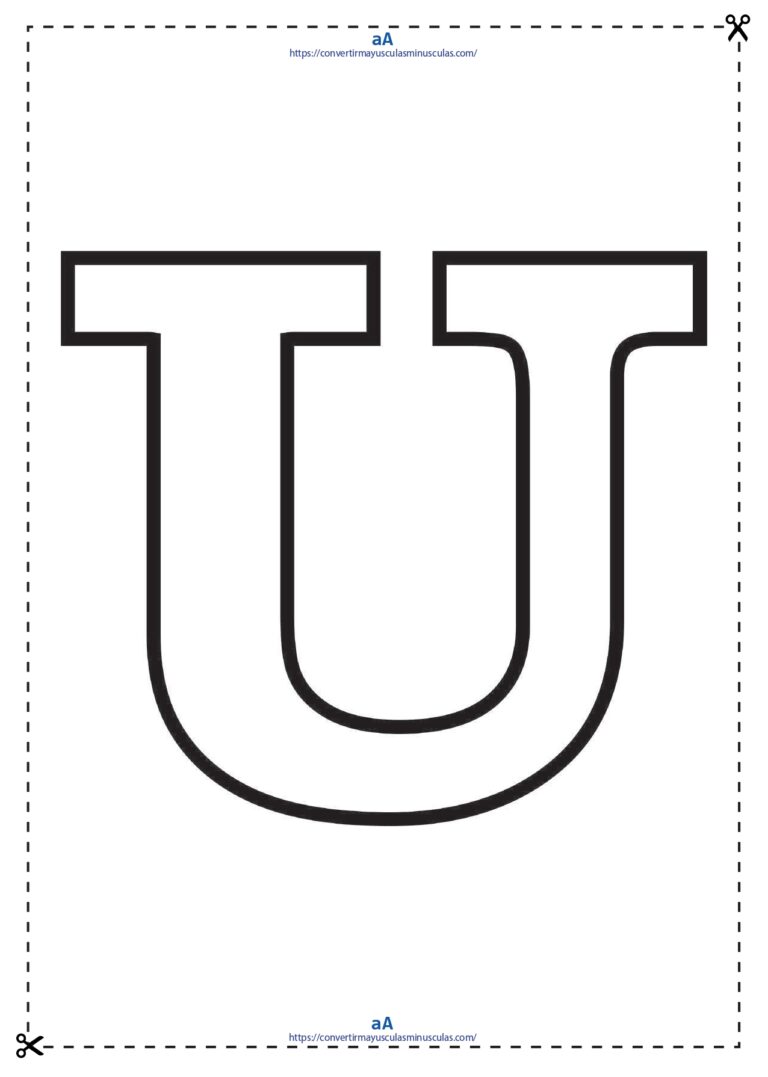 ᐅ Letra U Mayúscula Estilo Clásico Para Imprimir【PDF】 ️2025