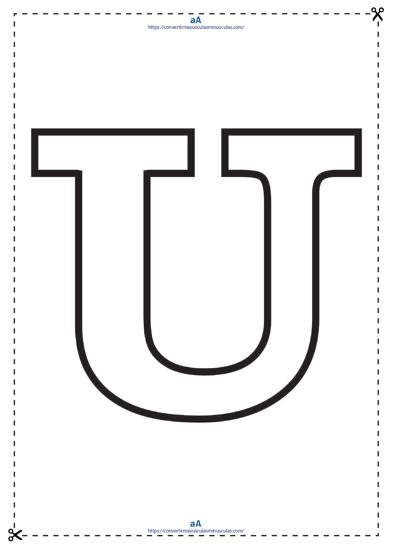 ᐅ Letra U Mayúscula Estilo Clásico Para Imprimir【PDF】 ️2025