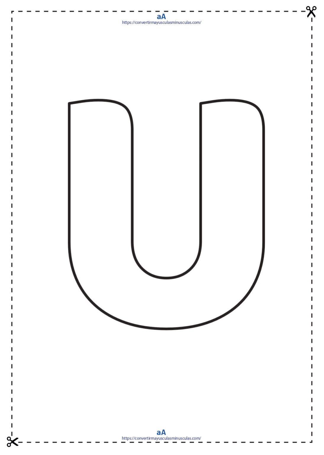 ᐅ Letra U Mayúscula Estilo Globo Para Imprimir【PDF】 ️2024