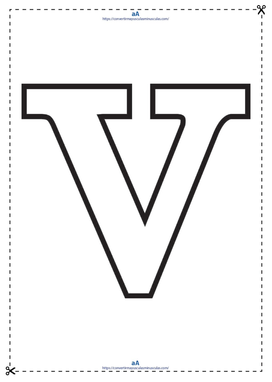 ᐅ Letra V Mayúscula Estilo Clásico Para Imprimir【PDF】 ️2025