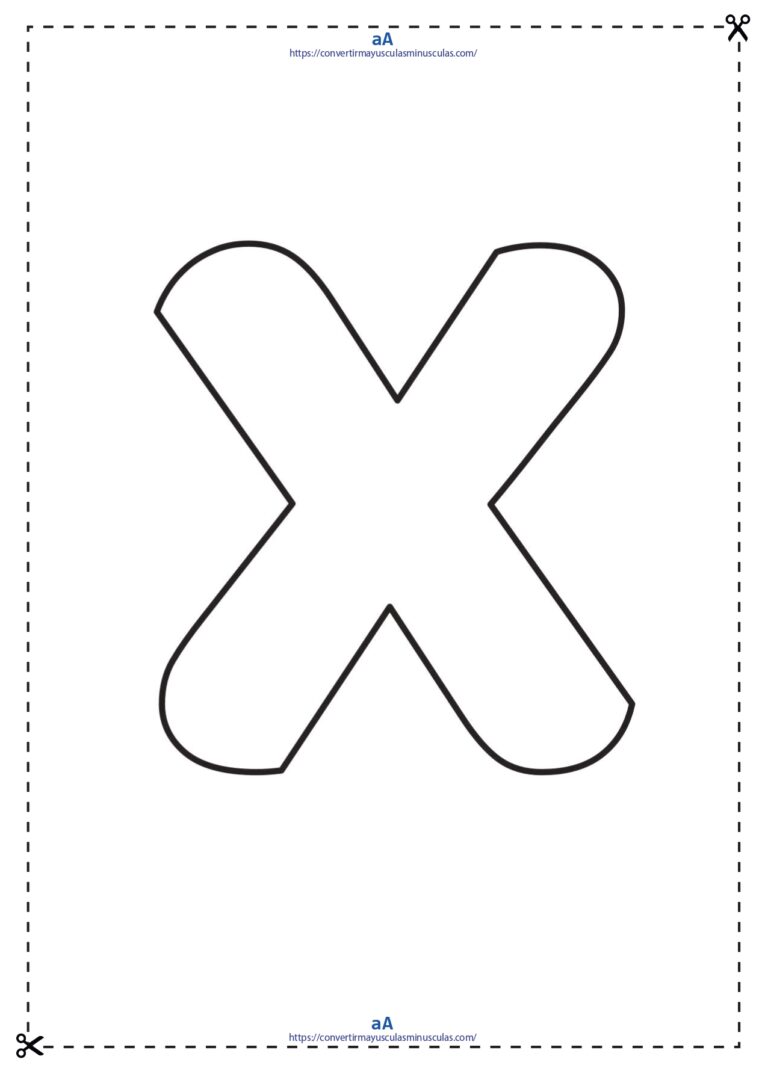 ᐅ Letra X Mayúscula Estilo Globo Para Imprimir【PDF】 ️2026