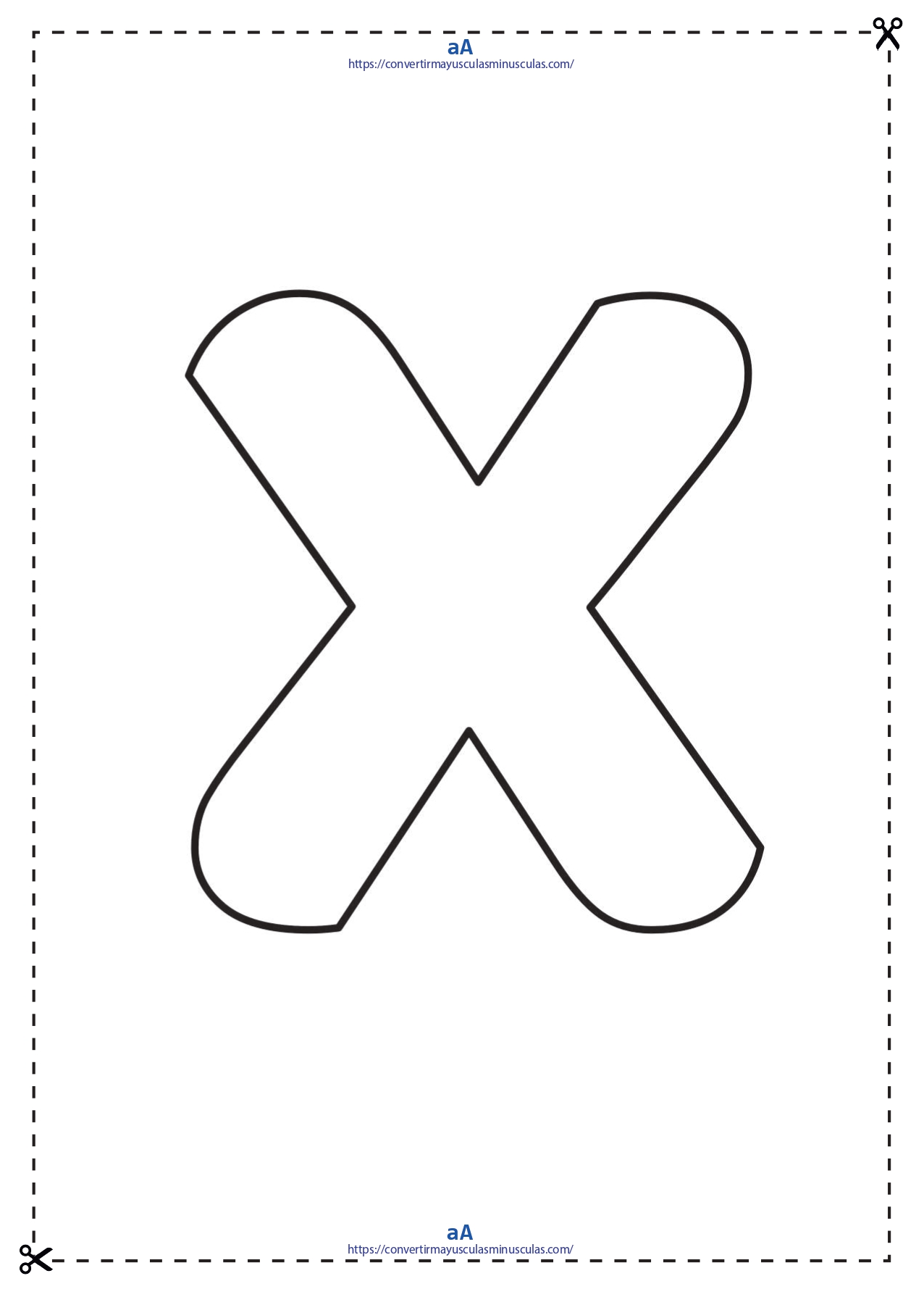 ᐅ Letra X Mayúscula Estilo Globo Para Imprimir【PDF】 ️2024