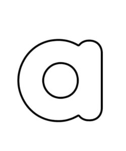 Letra A para Imprimir y Colorear Grande 🅰【PDF】