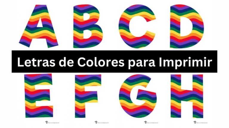 🥇 Letras de Colores Para Imprimir en PDF 【Bonitas】 ️ 2024