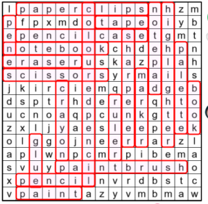 Sopa de Letras de Utiles Escolares en Inglés para Imprimir ️