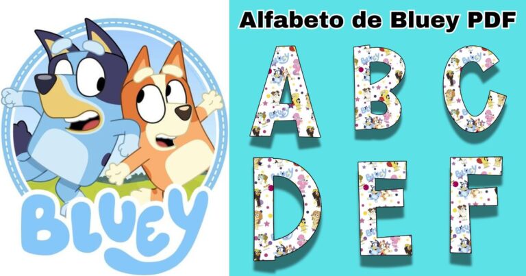 Letras de Bluey para Imprimir 🐶 Fuentes y Moldes en PDF