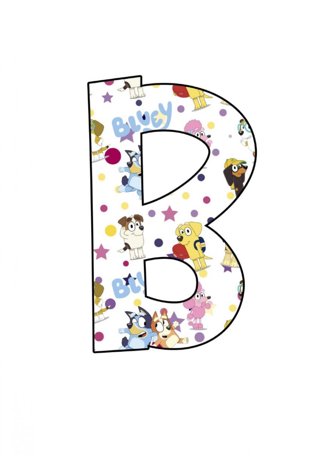 Letras de Bluey para Imprimir 🐶 Fuentes y Moldes en PDF