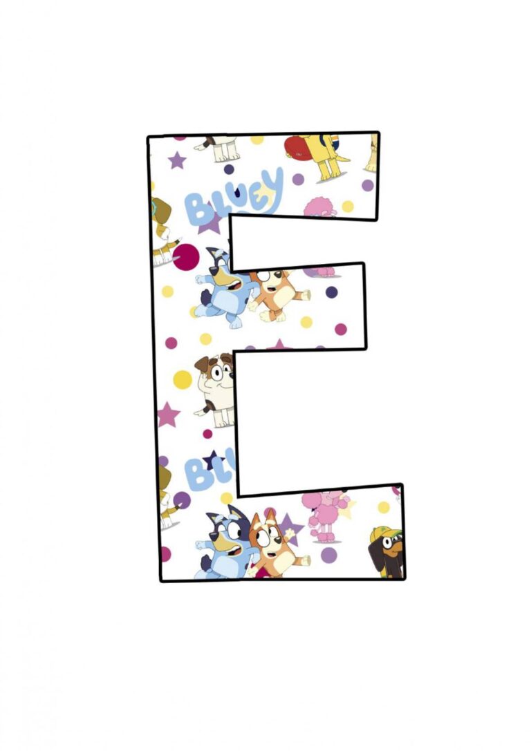 Letras de Bluey para Imprimir 🐶 Fuentes y Moldes en PDF