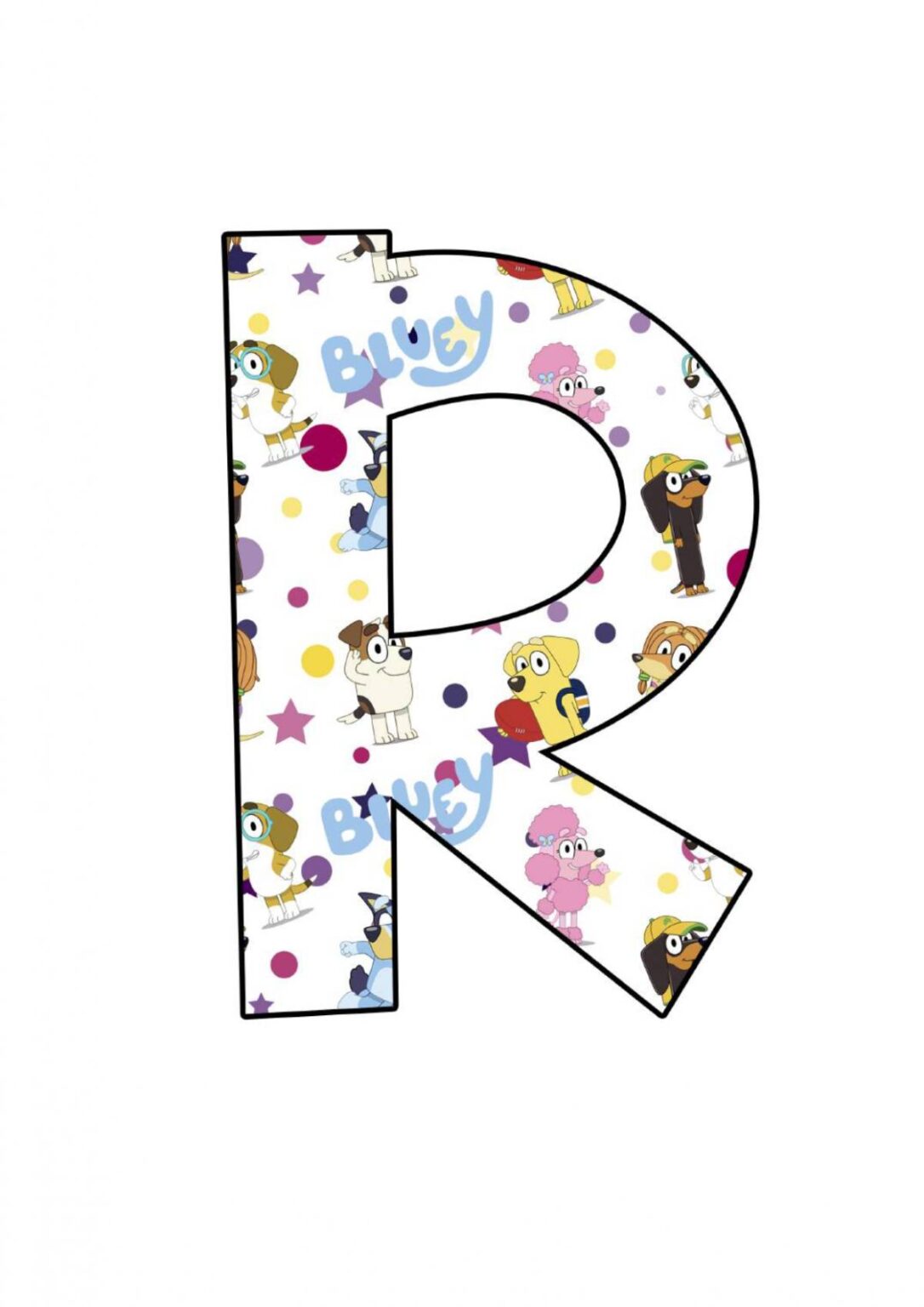 Letras de Bluey para Imprimir 🐶 Fuentes y Moldes en PDF