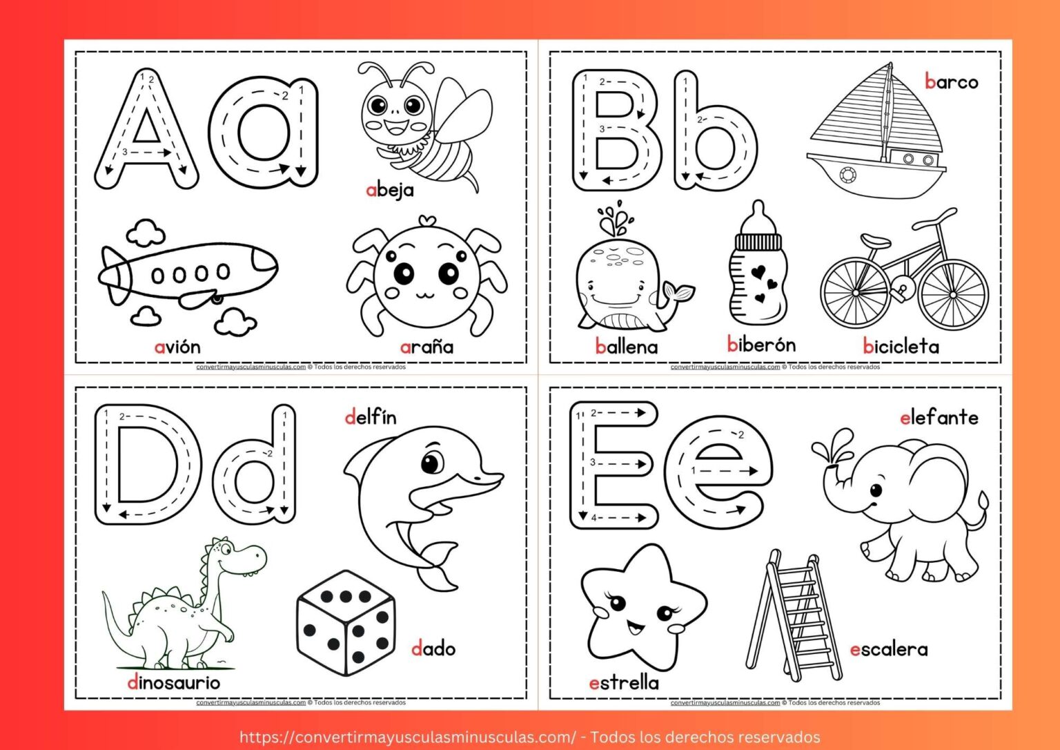 🥇 + 1000 Letras para Colorear e Imprimir【PDF】 ️2024